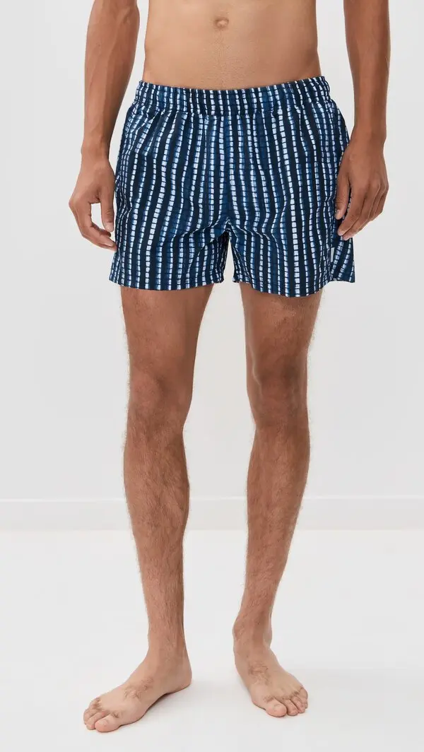 AUTO-REPLY Printed Sebastian Swim Trunks - Lapis/bright Blue