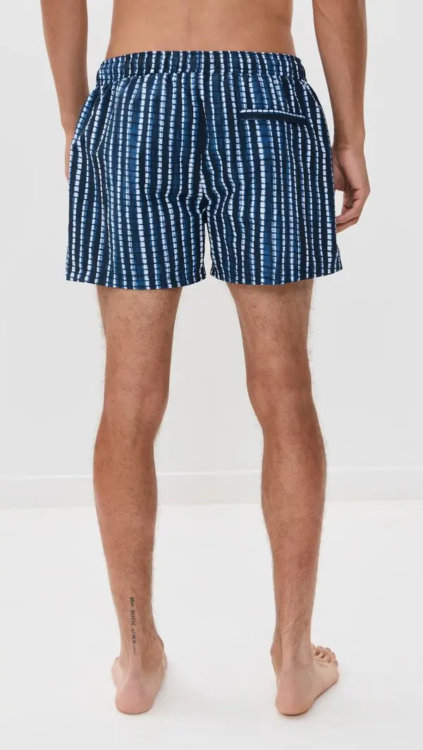 AUTO-REPLY Printed Sebastian Swim Trunks - Lapis/bright Blue