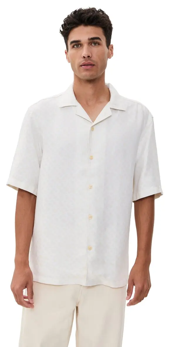 BOSS C-lars Short Sleeve Button Down Shirt - Open White