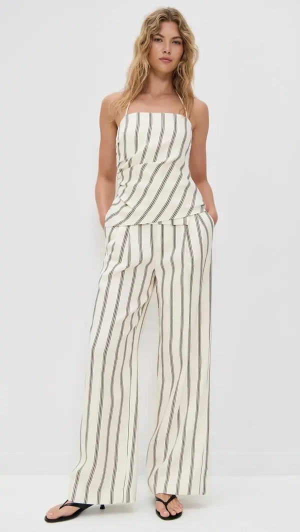 A.L.C. Charles Pants - Cream Stripe