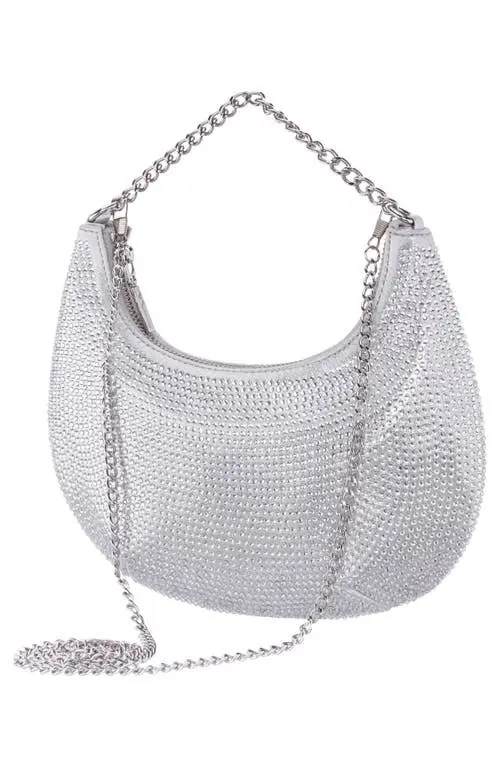 Nina Daryn Chain Top Handle Bag - Silver