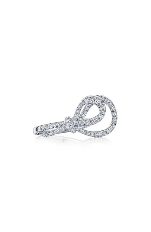 Kwiat Diamond Ribbon Bow Ring - Plat/ White 63br Dia 0.50 Cts