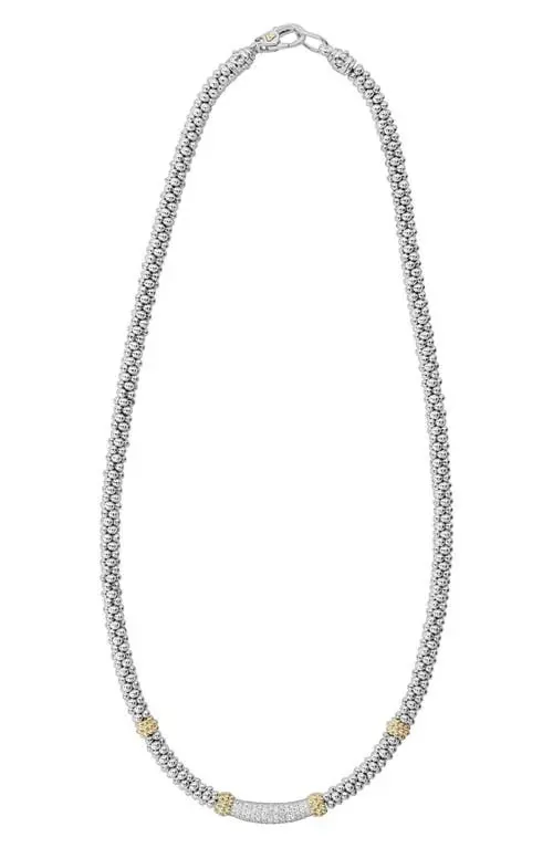 Lagos Diamond Luxe Pavé Station Necklace - Gold/diamond