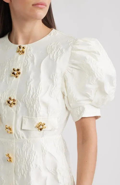 Sister Jane Anemone Jacquard Minidress In Ivory - 62% Off