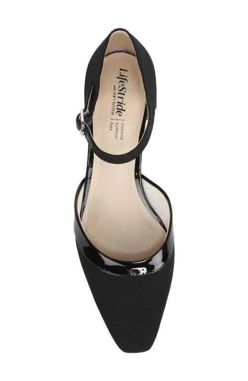 LIFESTRIDE Leighton Ankle Strap Pump - Black-dm
