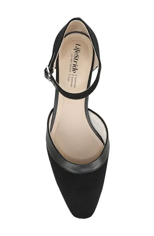 LIFESTRIDE Leighton Ankle Strap Pump - Black