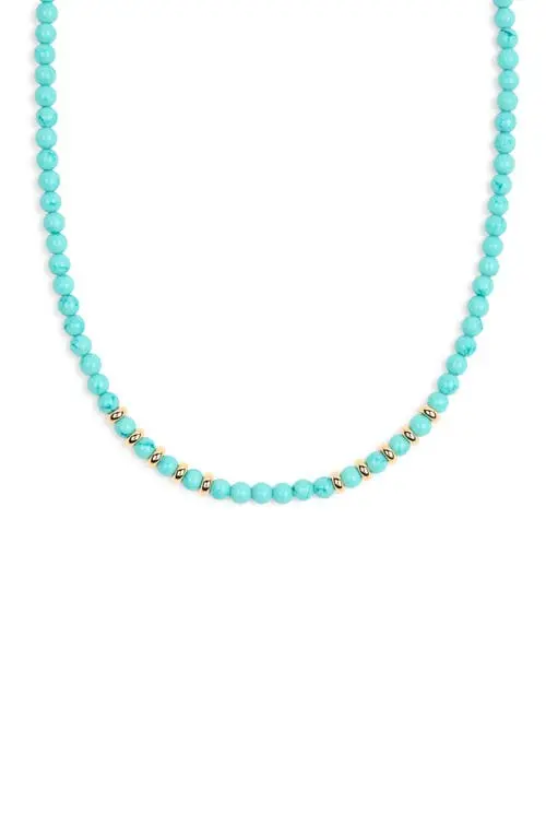 Ettika Beaded Choker Necklace - Turquoise