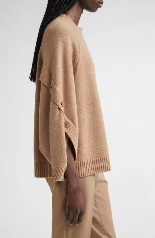 Max Mara Ampex Cape Sleeve Wool & Cashmere Sweater - Hazelnut Brown