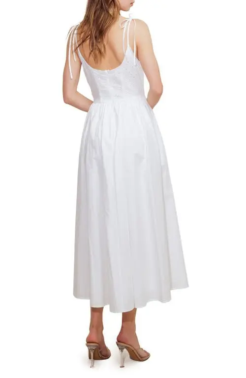 FREEMARKET Eyelet Tie-strap Maxi Dress