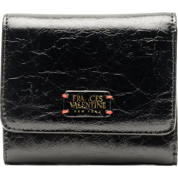 FRANCES VALENTINE Perfect Leather Trifold Wallet - Black