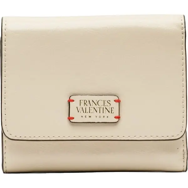 FRANCES VALENTINE Perfect Leather Trifold Wallet - Oyster