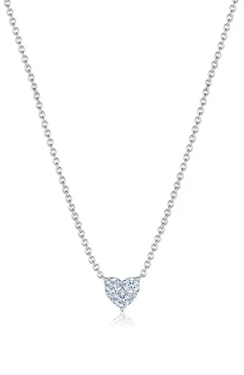 Kwiat Diamond Heart Pendant Necklace - White 5br Diamond 0.30 Cts