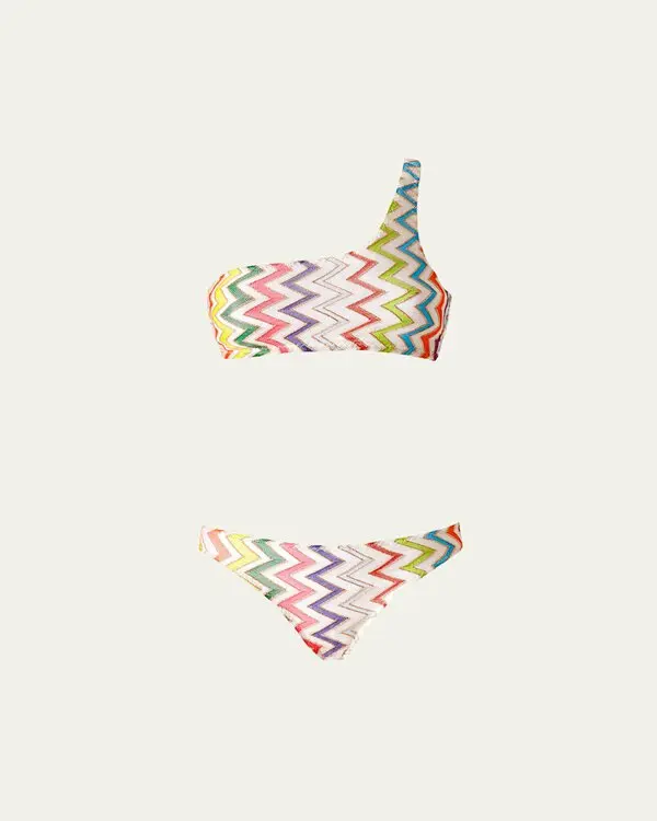 Missoni Zig-zag Asymmetric Two-piece Swimsuit