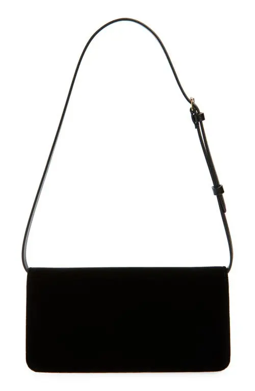 Victoria Beckham Leather Clutch With Adjustable Strap - Black