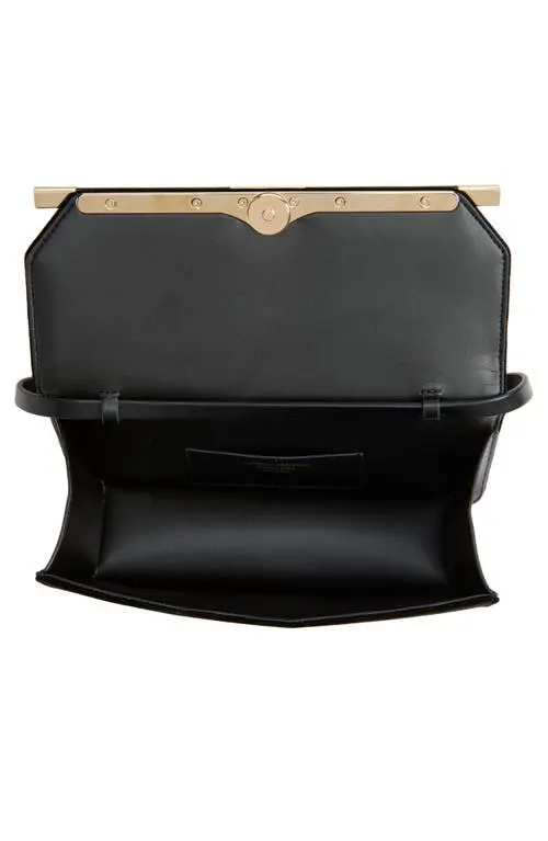 Victoria Beckham Leather Clutch With Adjustable Strap - Black