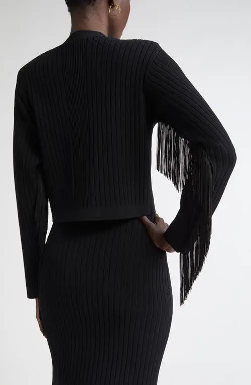 St. John Fringe Flatback Rib Jacket
