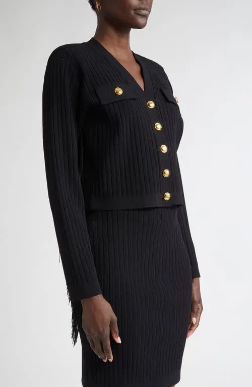 St. John Fringe Flatback Rib Jacket