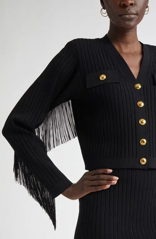 St. John Fringe Flatback Rib Jacket