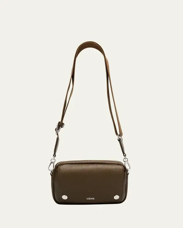 Loewe Pebble Leather Camera Bag - Brown