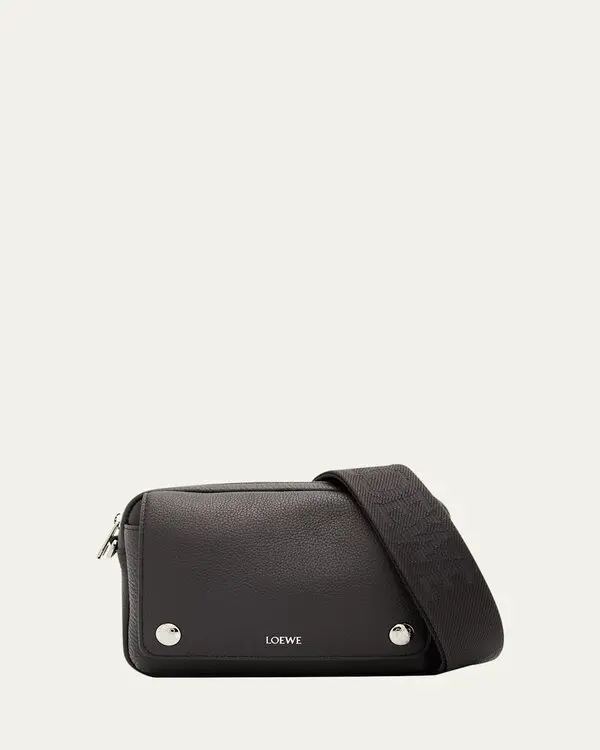 Loewe Pebble Leather Camera Bag - Dark Grey