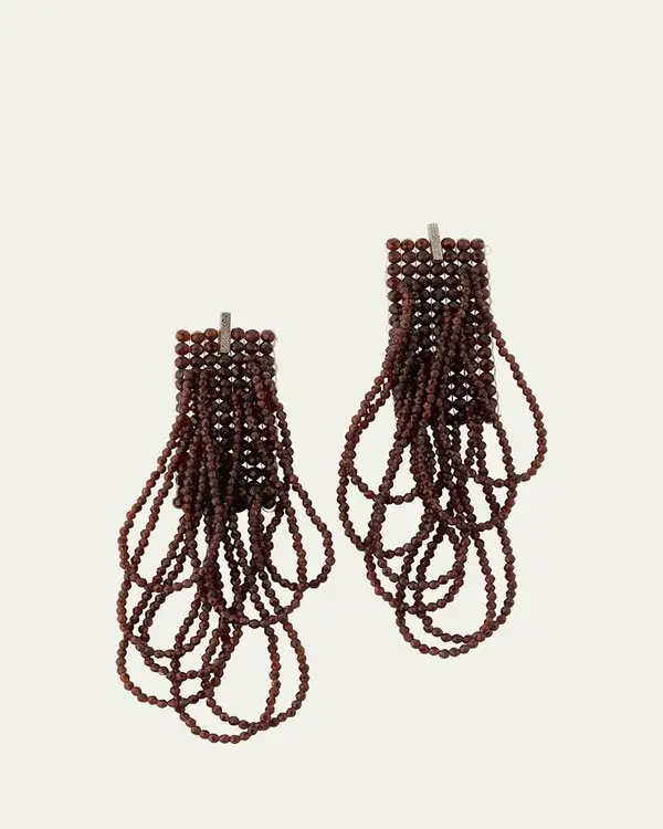 Brunello Cucinelli Loop Monili Earrings - Moro