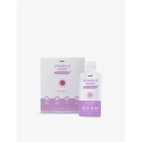 YOURZOOKI Liposomal Vitamin D3 + K2 3,000iu, Mixed Berry Flavour Liquid Sachets 30 X 10ml - One-color