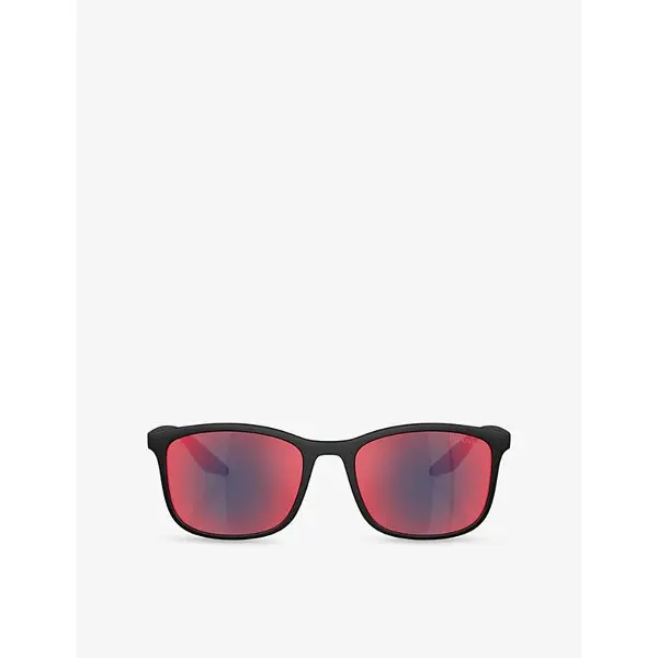 Prada Ps A08s Pillow-frame Sunglasses - Black