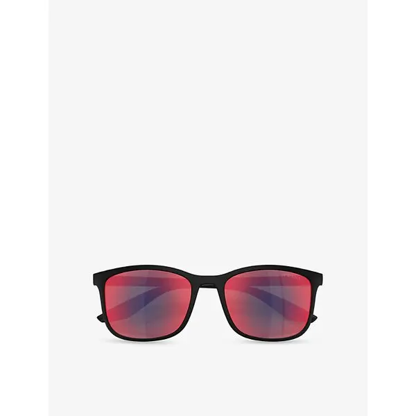 Prada Ps A08s Pillow-frame Sunglasses - Black