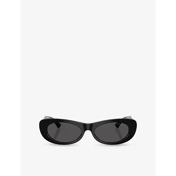 JIMMY CHOO Oval-frame Acetate Sunglasses - Black