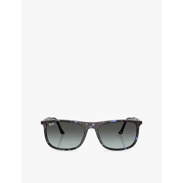 Ray-ban Rectangle-frame Acetate Sunglasses - Blue