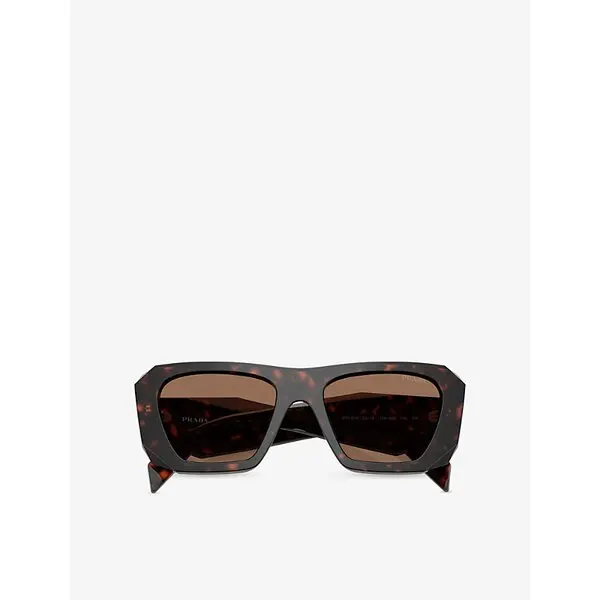 Prada Square-frame Acetate Sunglasses - Brown