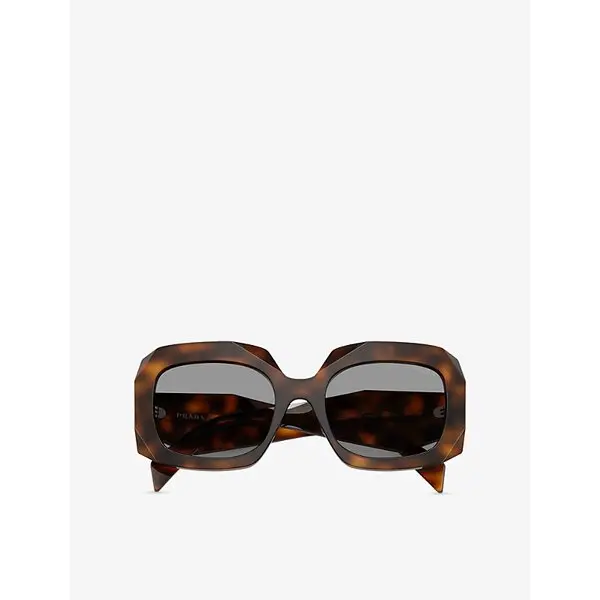 Prada Square-frame Acetate Sunglasses - Brown