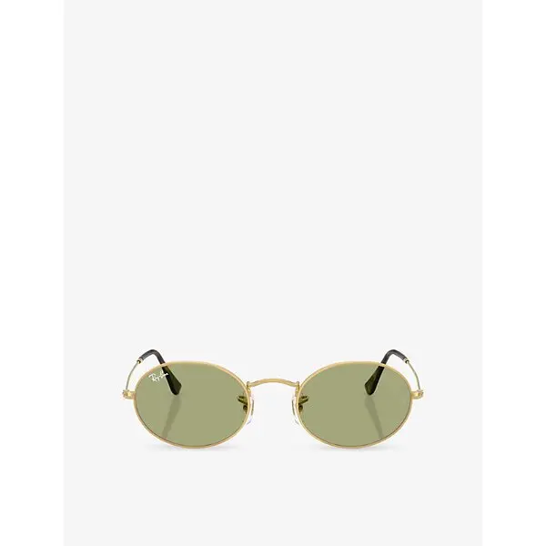 Ray-ban Oval Metal Sunglasses - Gold