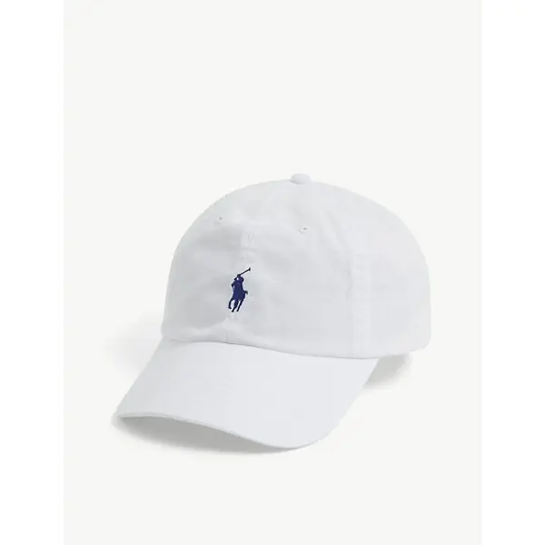 Ralph Lauren Cotton Chino Ball Cap - White Marlin Blue