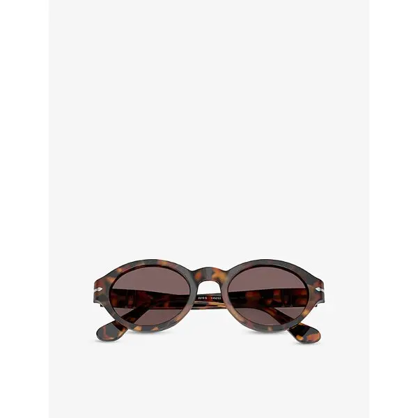 Persol Oval-frame Sunglasses - Brown