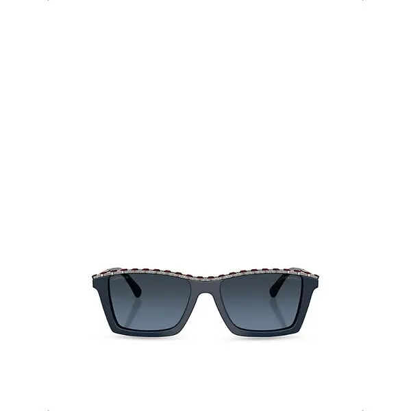 Chanel Rectangle Sunglasses - Blue