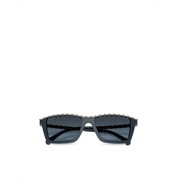 Chanel Rectangle Sunglasses - Blue