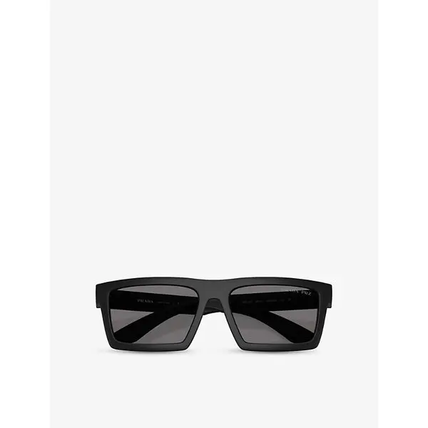 Prada Ps A07s Polarized Rectangle Sunglasses