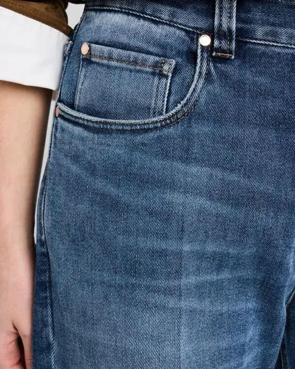 Brunello Cucinelli Soft Denim Loose Stove Pipe Jeans