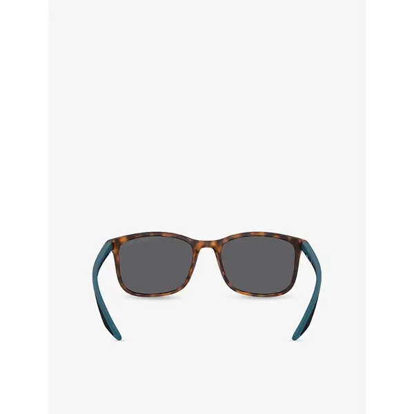 Prada Polarised Pillow-frame Sunglasses - Brown