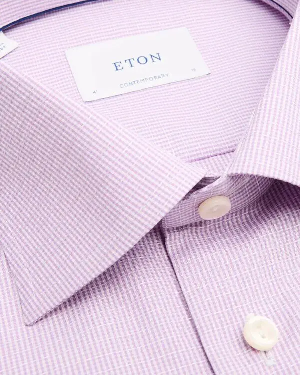 Eton Apos;s Signature Dobby Contemporary-fit Dress Shirt - Lt Prple