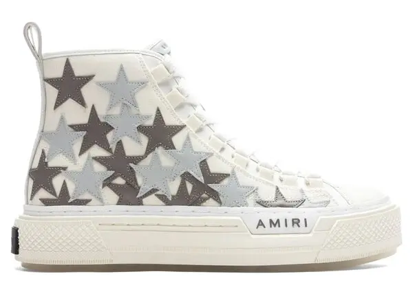 Amiri Stars Court High Sneakers - Grey