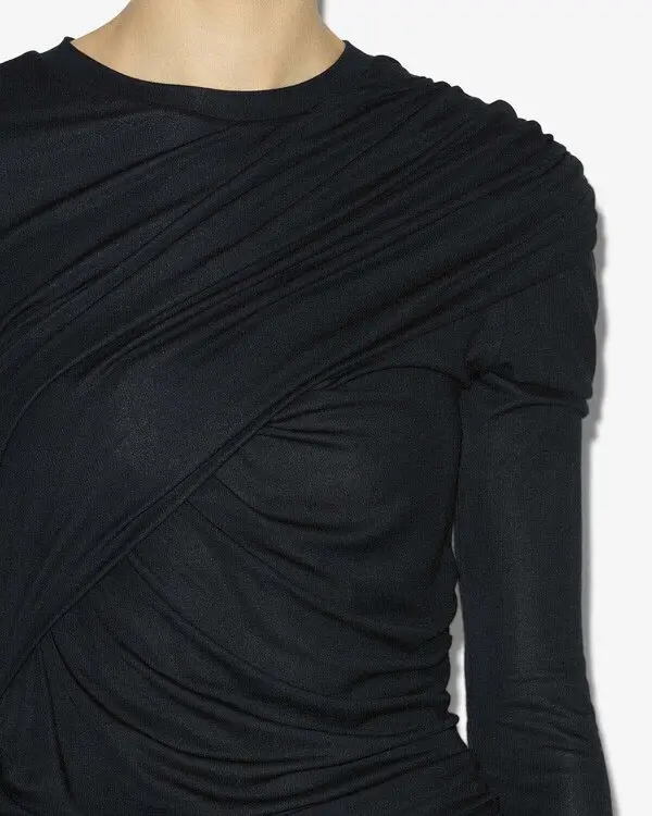 MARANT ETOILE Denise Lurex Jersey Dress - Black