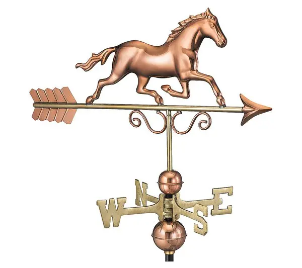 GOOD DIRECTIONS Galloping Horse Weathervane Pure Copper Go Od Directions - One-color