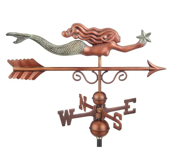 GOOD DIRECTIONS Little Mermaid Weathervane Pure Copper Goo D Directions - One-color