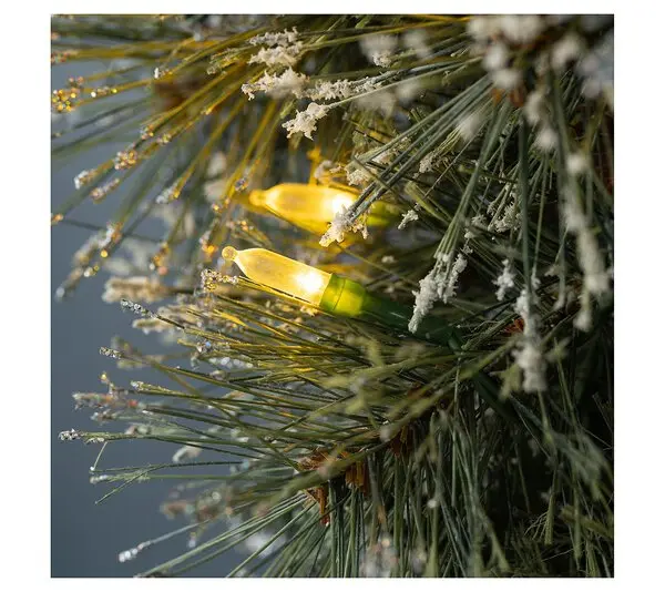 GLITZHOME 3' Pre-lit Greenery Pinecones Christm As Teardrop