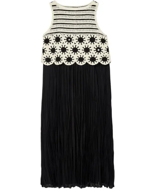 Mint Velvet Crochet Midi Dress