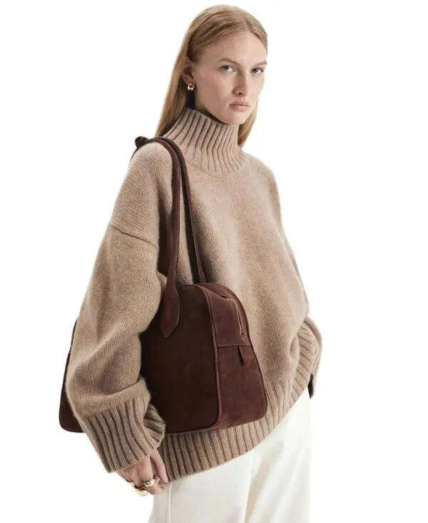 HYER GOODS La Autostrada Tote Bag - Chocolate Suede