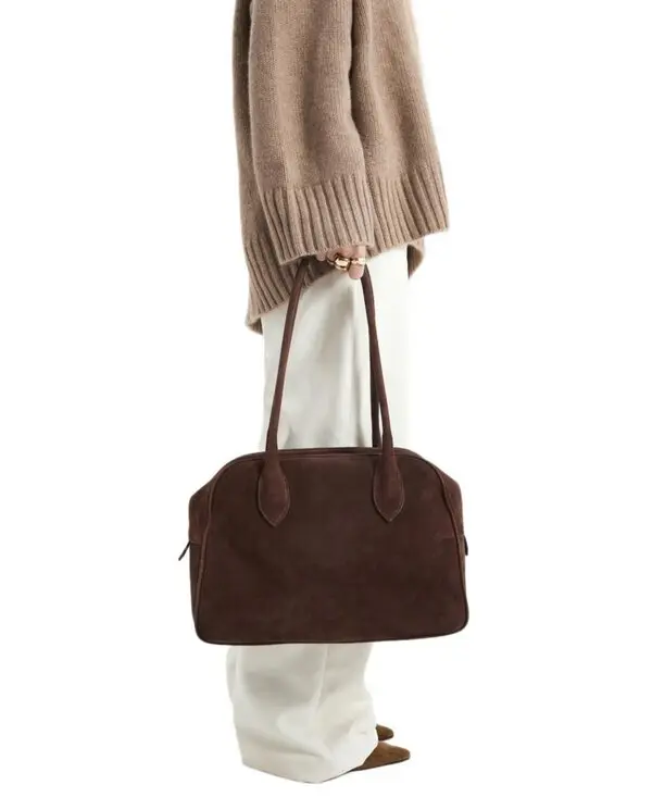 HYER GOODS La Autostrada Tote Bag - Chocolate Suede