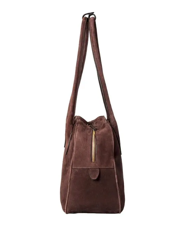 HYER GOODS La Autostrada Tote Bag - Chocolate Suede
